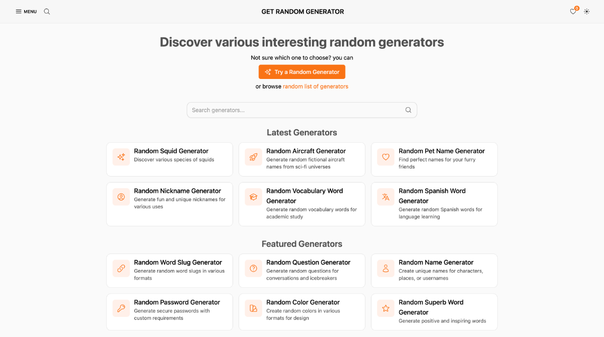 Get Random Generator on Uneed | Uneed